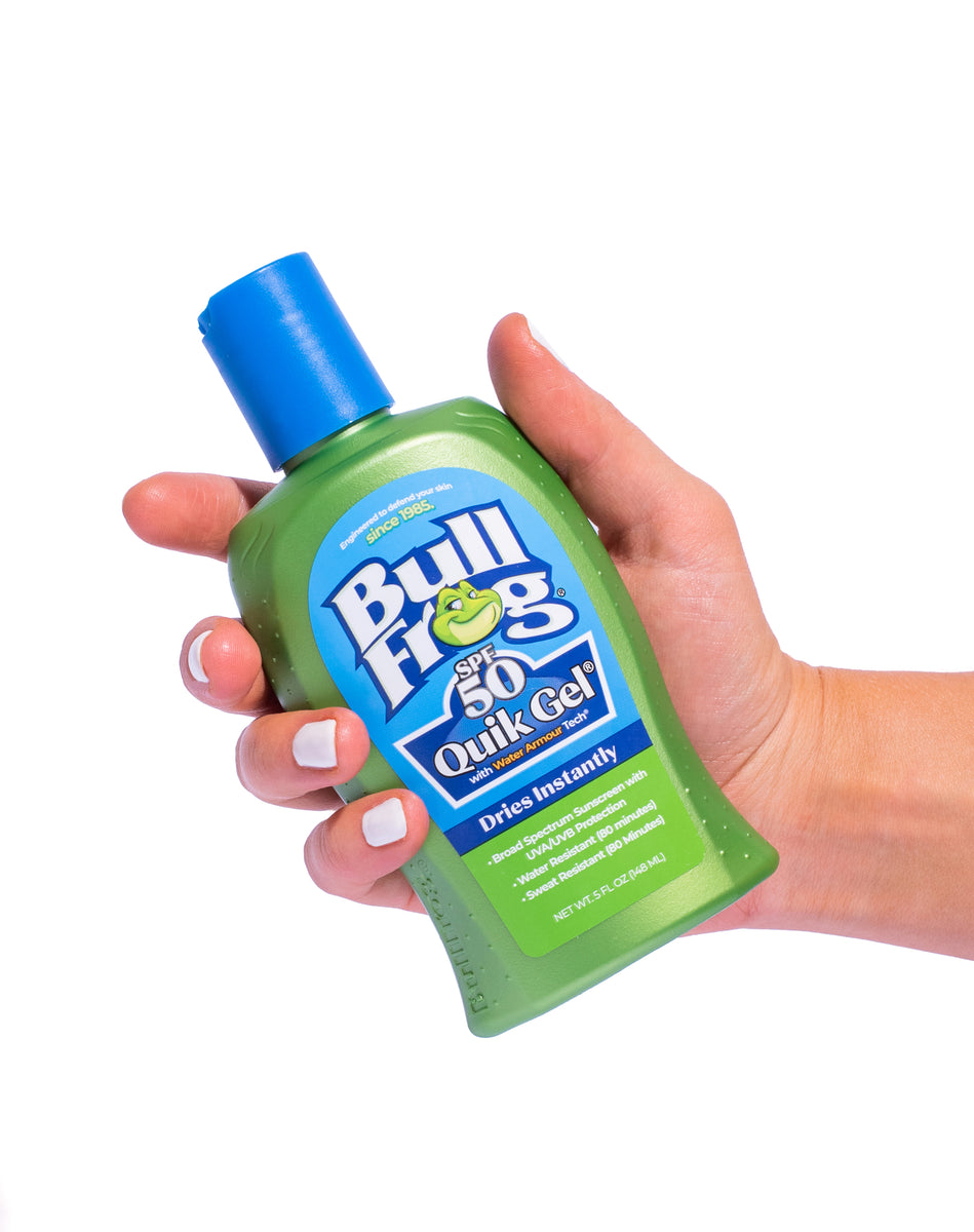 Quik Gel Waterproof Sunscreen - 3-Pack – Bullfrog Sunscreen & Insect ...