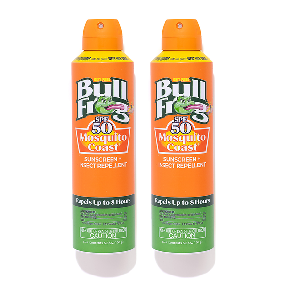 Insect Repellent + Sunscreen Spray: Mosquito Coast 2-pack – Bullfrog ...
